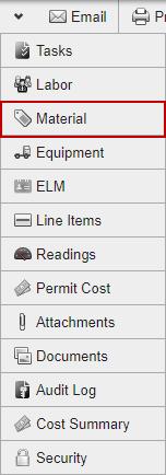 Associate Material to Assets or Tasks